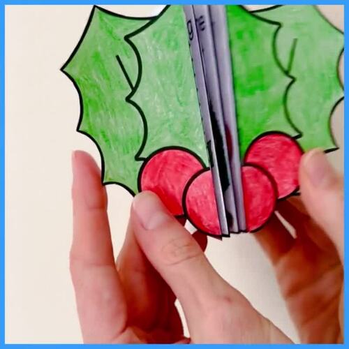 Holly tree life cycle foldable sequencing Christmas activity | TPT