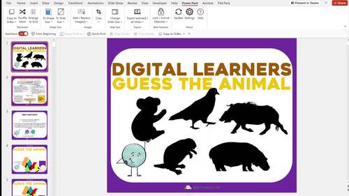 NO PREP Editable Guess the Animal Literacy Activity Pt2 - 70 slides PPT ...