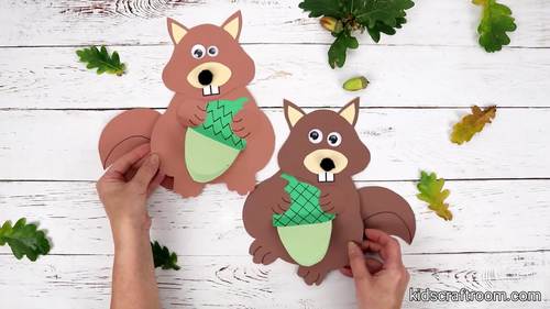 Movable Squirrel Craft - Autumn Craft - Fall Craft - Squirrel Craft