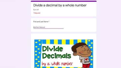 Add, Subtract, Multiply and Divide Decimals - Self Grading Google Forms