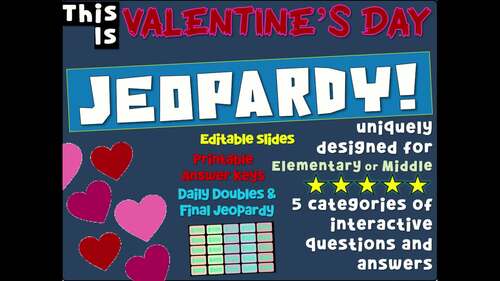 THANKSGIVING JEOPARDY! Interactive, Editable Gameboard with Answer Keys