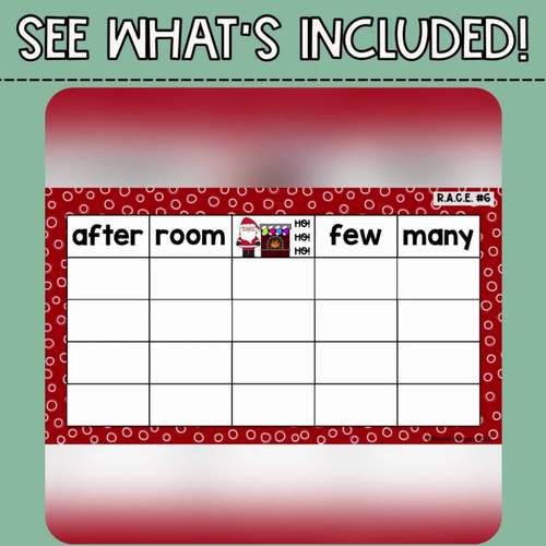 High Frequency Word R.A.C.E. | Second Grade Christmas Theme | IMSE OG+ ...