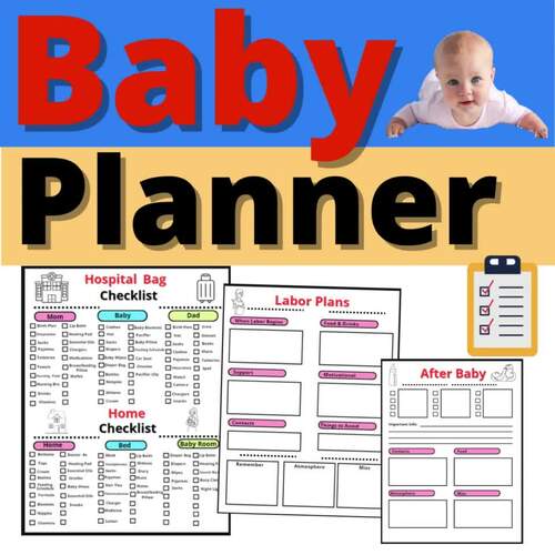 Baby Planner Birth Hospital Pregnancy Infant Plan Schedule by DadsDesigns