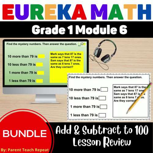 Engage NY {Eureka} Math Grade 1 Module 6 Digital Printable Review with ...