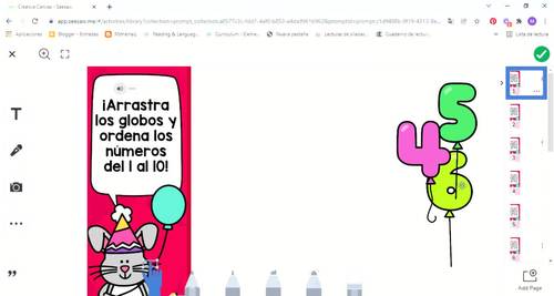 Orden de números | Google Slides y Seesaw | Digital Number Order in Spanish