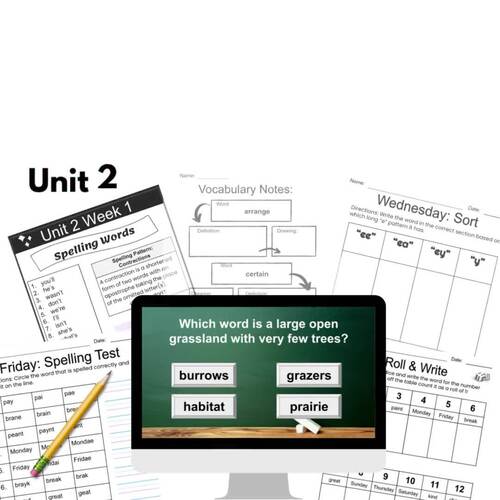 MyView Literacy 2nd Grade Unit 2 Bundle Spelling & Vocabulary Special ...