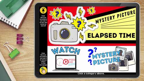 Elapsed Time Mystery Picture LINKtivity® (Using a Clock, Number Line ...