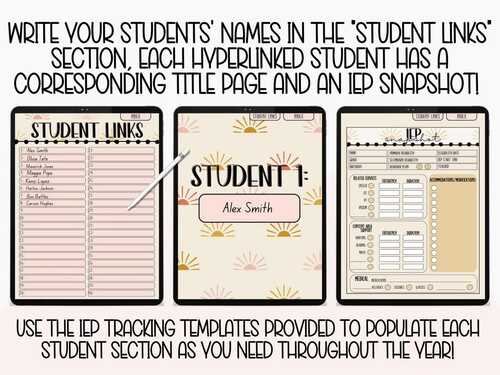 Digital IEP Goal Tracker for Goodnotes, Special Education Resource