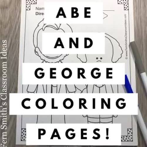 Presidents Day Coloring Pages With George Washington and Abraham Lincoln