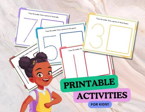 Kindergarten Learn The Numbers | Trace and Draw the Numbers | TPT