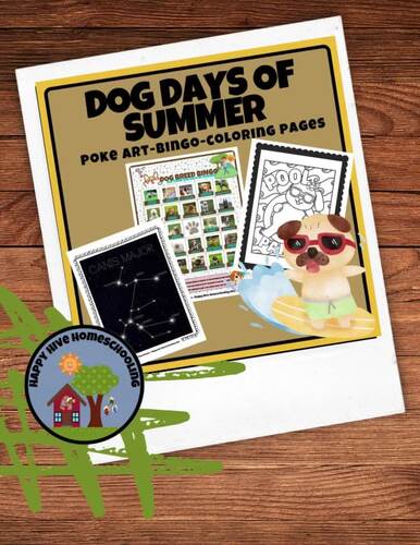 Dog Days of Summer Activity Bundle by Happy Hive Homeschooling | TPT
