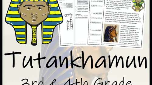 Tutankhamun Close Reading Comprehension Activity | 3rd Grade & 4th Grade