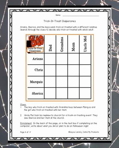 Halloween Critical Thinking Activities - Logic Puzzles - Sudoku ...