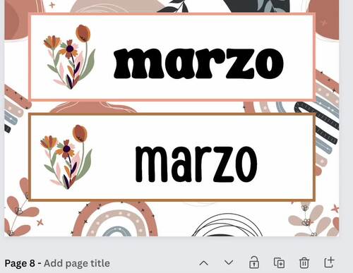 Boho Spanish Calendar Months and Days of the Week Poster/Bulletin Board