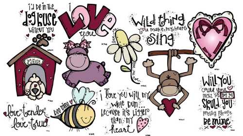 Valentine's Day clip art 2012, Hippo COMBO PACK by Melonheadz Clipart