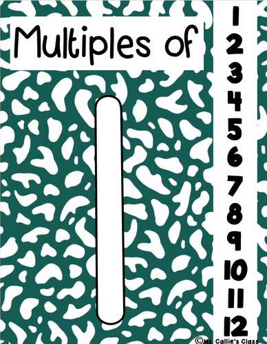 Multiples 1-12 Posters- Skip Counting/ Multiplication Facts-Composition ...