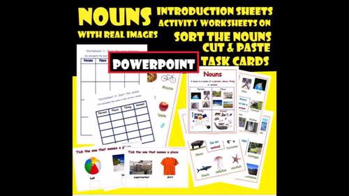 Nouns - Worksheet Activities-Sorting, Task Cards with real images ...