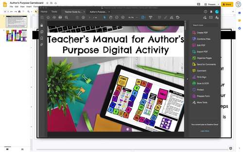 Author's Purpose Digital Review Activity | Distance Learning | TpT