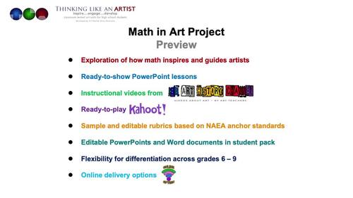 Math in Art - the link between math and art - MS by Thinking Like an Artist
