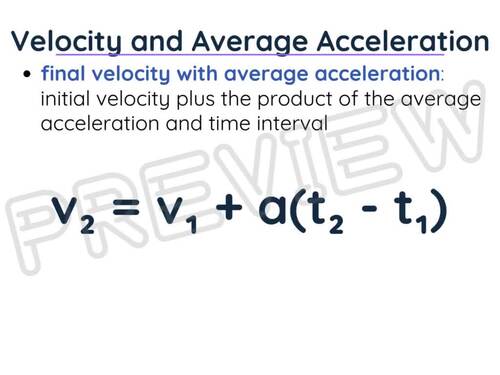 Physics Acceleration Presentation Slideshow – EDITABLE Canva link