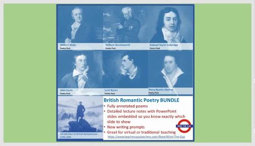 British Romantic Poetry BUNDLE by Mind the Gap | TpT