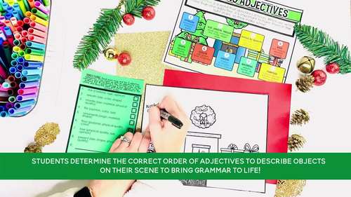 December Grammar Review Set the Scene BUNDLE by Amelia Capotosta