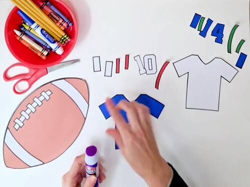 Super Bowl 2026 | Superbowl Craft and Math Activities | Football Craft