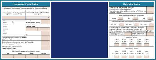NO PREP Digital Block Puzzle Reveal - ELA and Math Spiral Review - Week 5