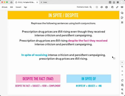ESL Advanced Lesson: Learn the How to Use 'In Spite of' vs 'Despite'