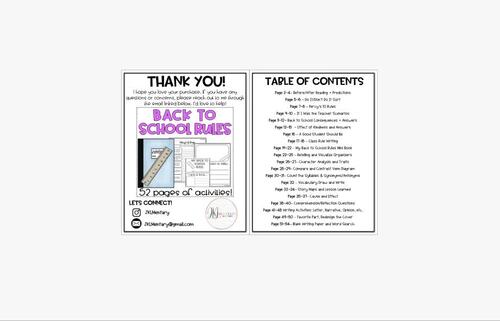 Back to School Rules Book Companion Activities | Class Expectations ...