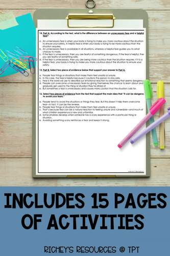 Fears and Phobias Nonfiction Unit Aligned with HMH 6 Digital and Print