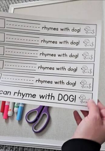 Rhyming Chains! | Phonological Awareness Craft | Student Generated ...