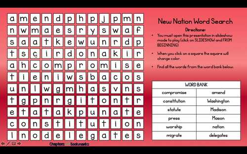 New Nation Review Activity by Chapters and Bookmarks | TPT