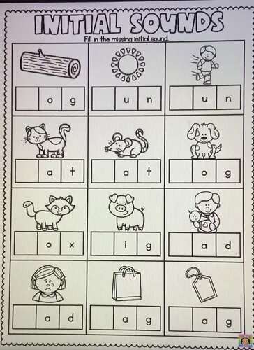 Initial Sounds & CVC Booklet by Tumbleton Teaching | TPT