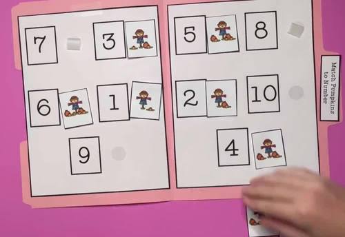 Fall File Folders Counting 1-10 by Ms Gs Abilities | TPT