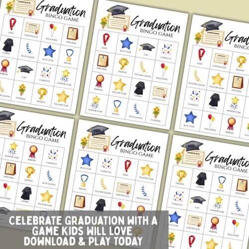 Graduation Bingo Game – Fun End of Year Activity for Students, Family ...