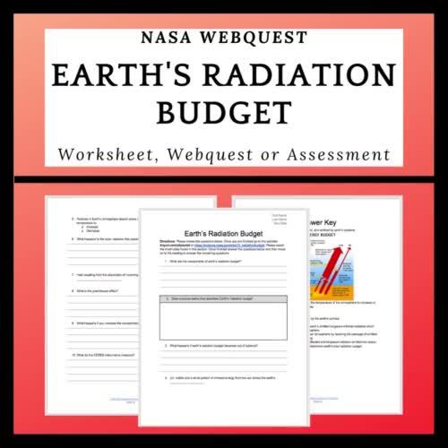 Earth’s Radiation Budget: NASA Webquest, Worksheet or Assessment