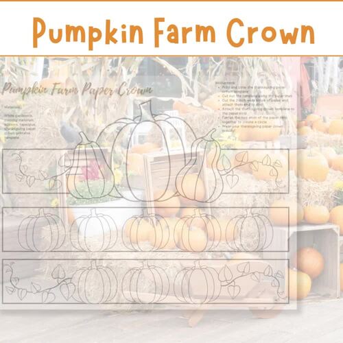 Creative Fall Pumpkin Farm Crafts: Paper Crowns, Bookmarks, and Finger ...