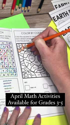 4th April Math Activities, Earth Day Math, Easter Math Craft, April ...