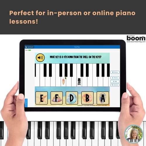 Intervals on Piano Keys BOOM™ Cards - 2nds, 3rds, 4ths, 5ths in C Position