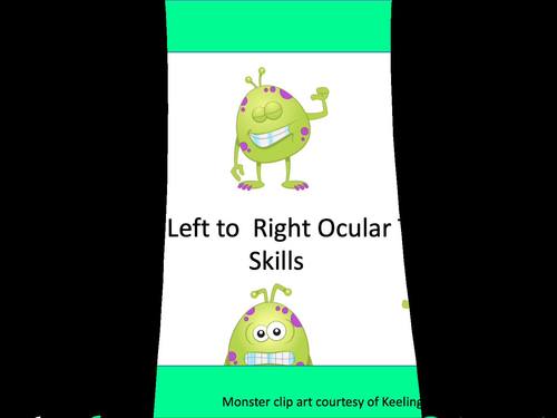 Monster Left to Right Jump (Ocular Saccades, Ocular Motor Skills)