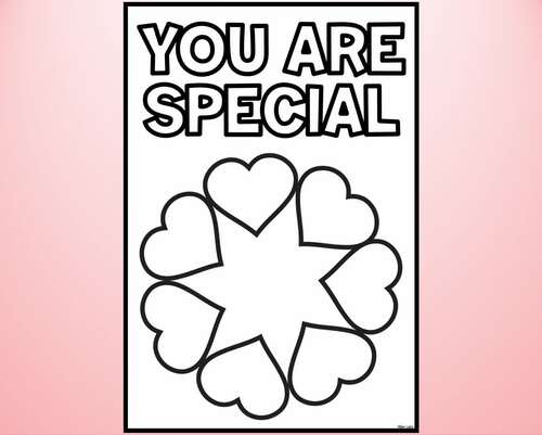 You Are Special Pages for Mother's Day, Father's Day, Valentine's Day ...