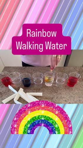 Rainbow Walking Water Science Experiment | Scientific Method Activity ...