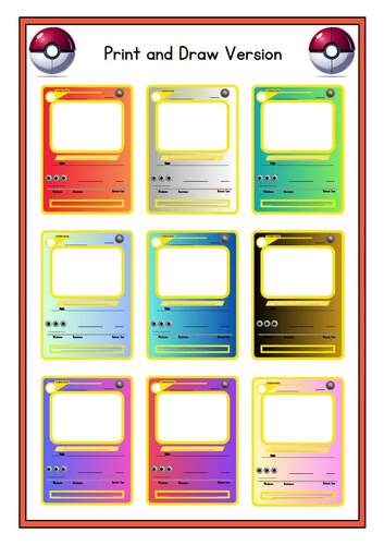 Ever-Growing Pokemon Design Bundle! | Pokemon Card Template Pokemon Writing