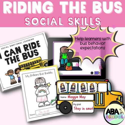 Social story Riding the Bus - Fall social skills activities First day ...