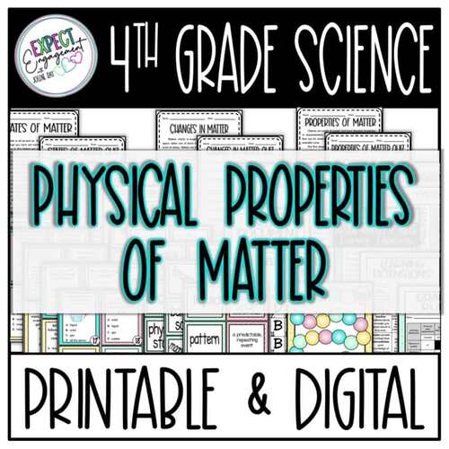 4th Grade Science/ Physical Properties of Matter /TEKS / Printable ...