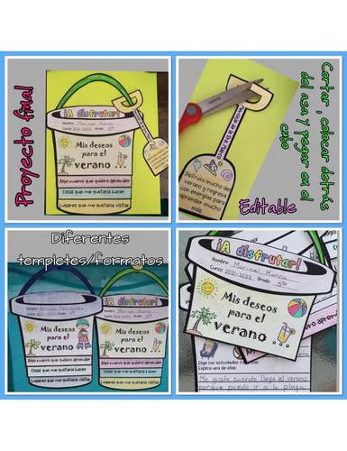 End of the Year Summer Bucket List Spanish final del curso deseos para ...