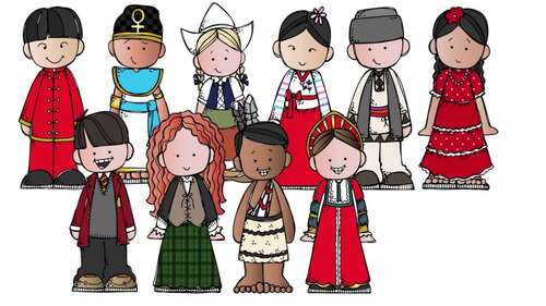 World Kids clip art Around the world clip art Kidlettes COLORED Version