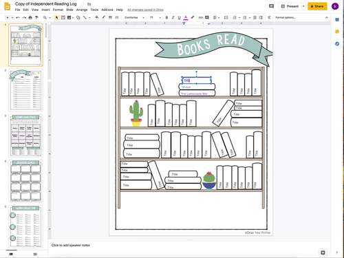Digital Reading Log Alternative by Drop Your Anchor | TpT