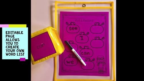 Kindergarten Low-Prep Literacy Stations for Fall by Kinder Doodles